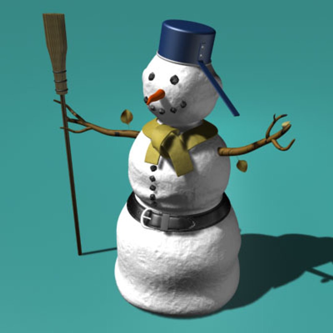 Realistic Snowman 3ds