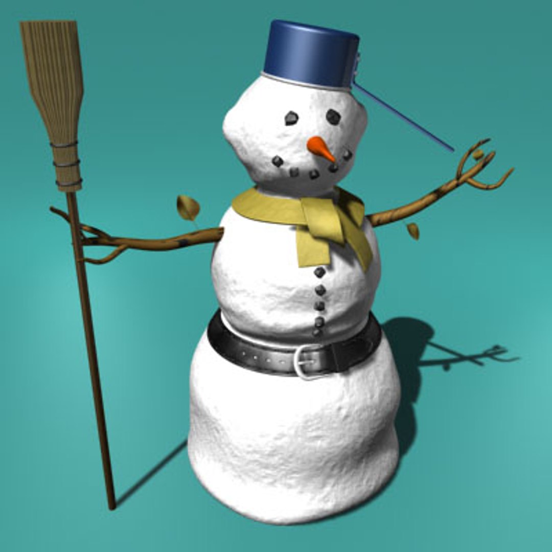 Realistic Snowman 3ds