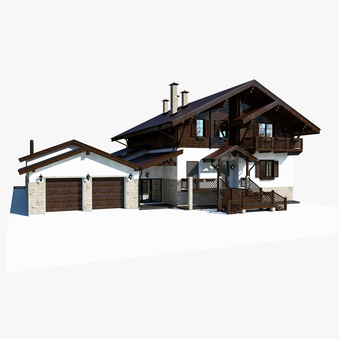 3D model Alpine Chalet House - TurboSquid 1755530