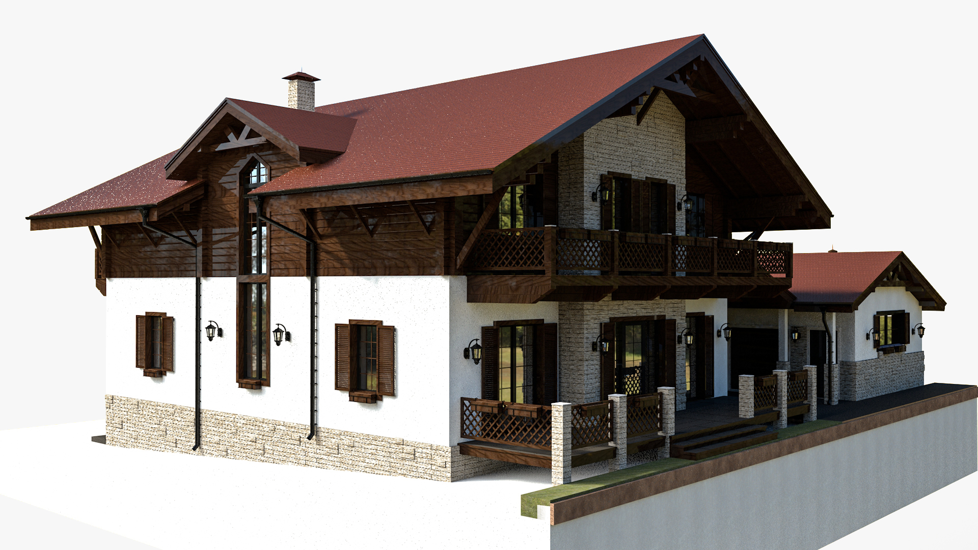 3D model Alpine Chalet House - TurboSquid 1755530