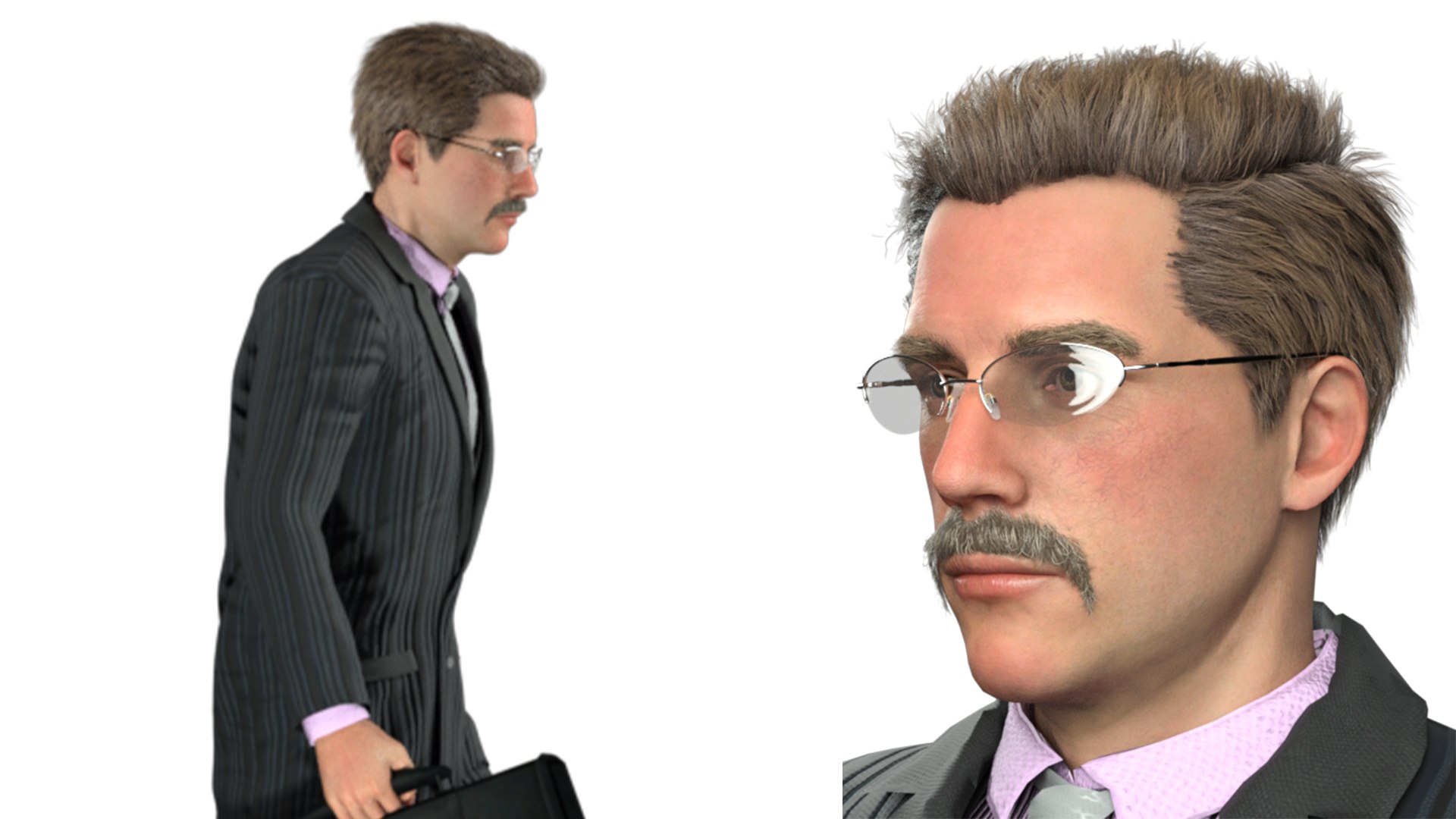 3D Realistic Rigged Professional Business Man Character 3D Model Model ...