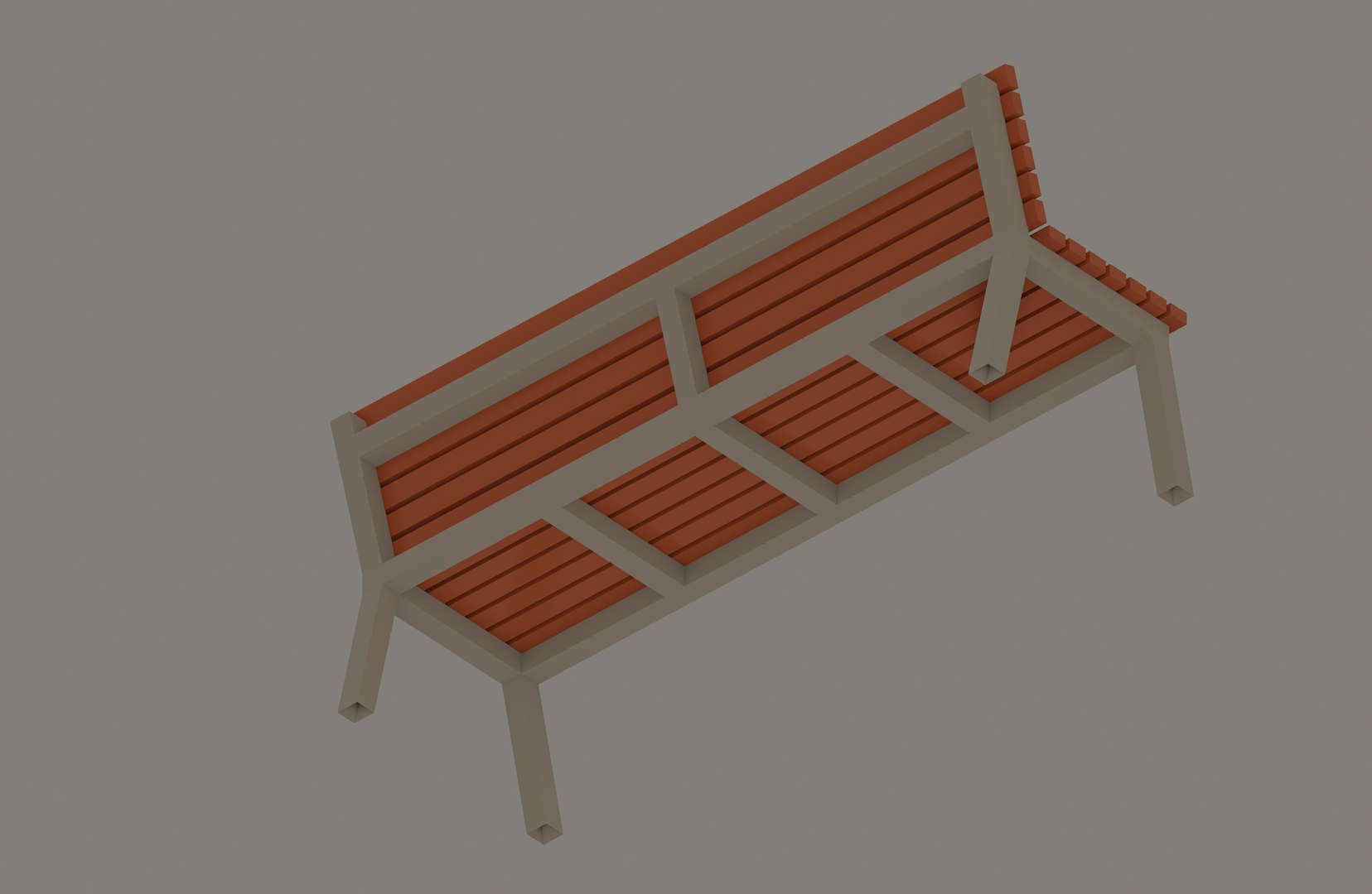 3D Bench Low Poly - TurboSquid 2058145
