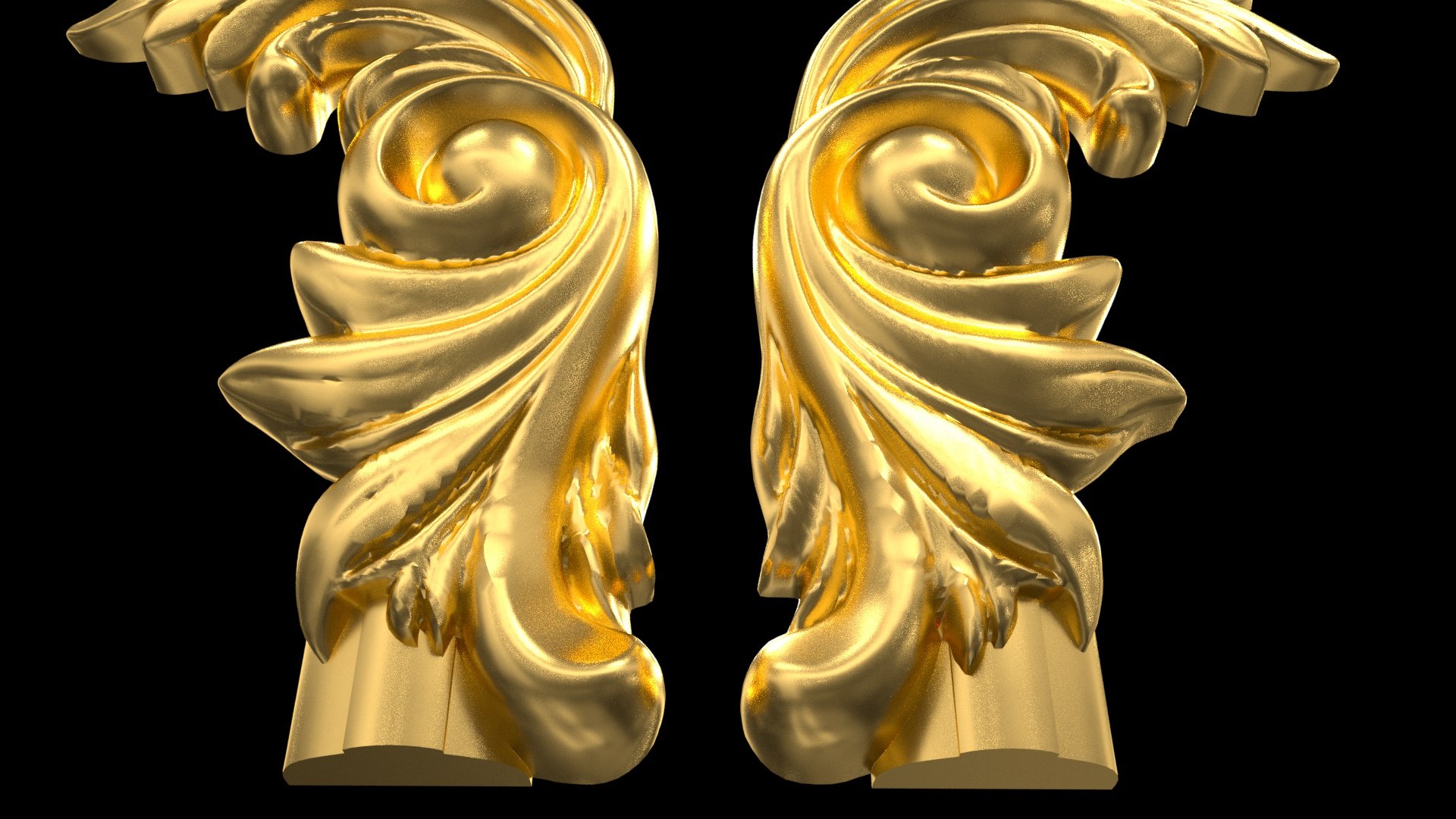 Plaster Decorative Bow DS466 Model - TurboSquid 2374610