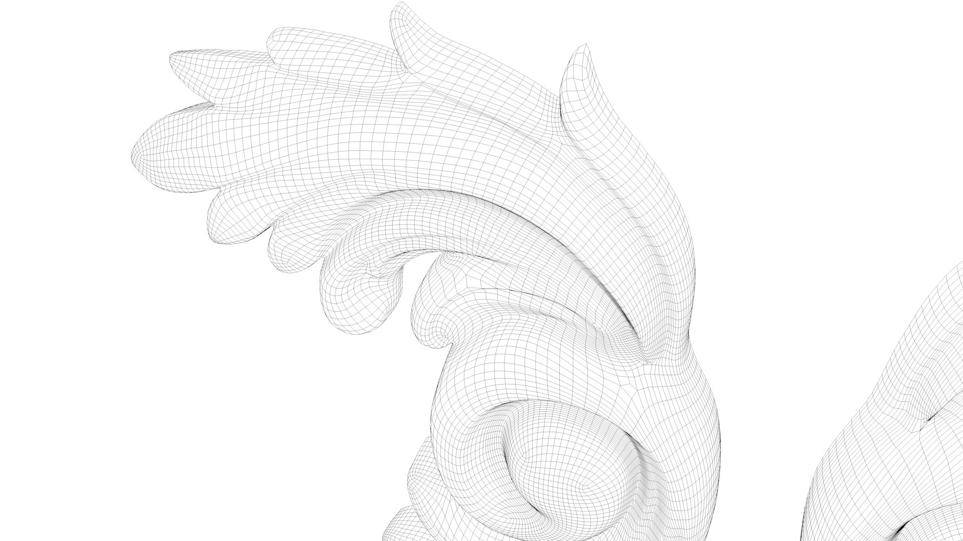 Plaster Decorative Bow DS466 Model - TurboSquid 2374610