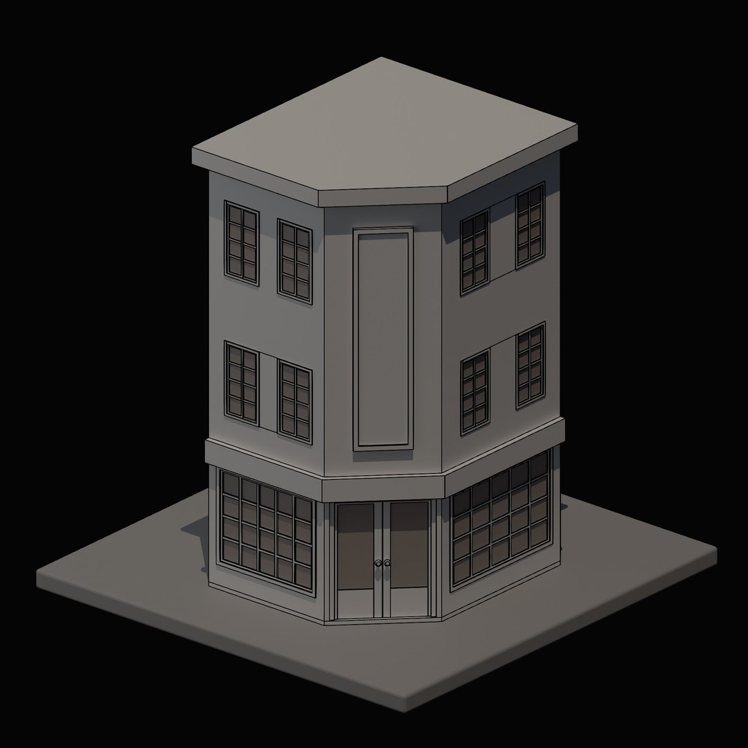 Building Cartoon 3D - TurboSquid 2418576