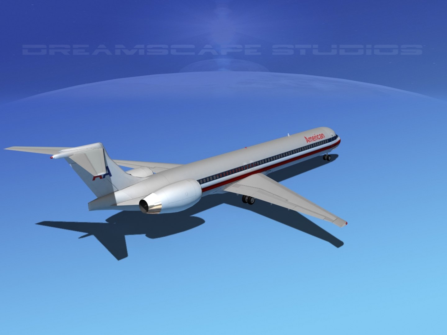 3d Model Of Mcdonnell Douglas Md-80 Airliners