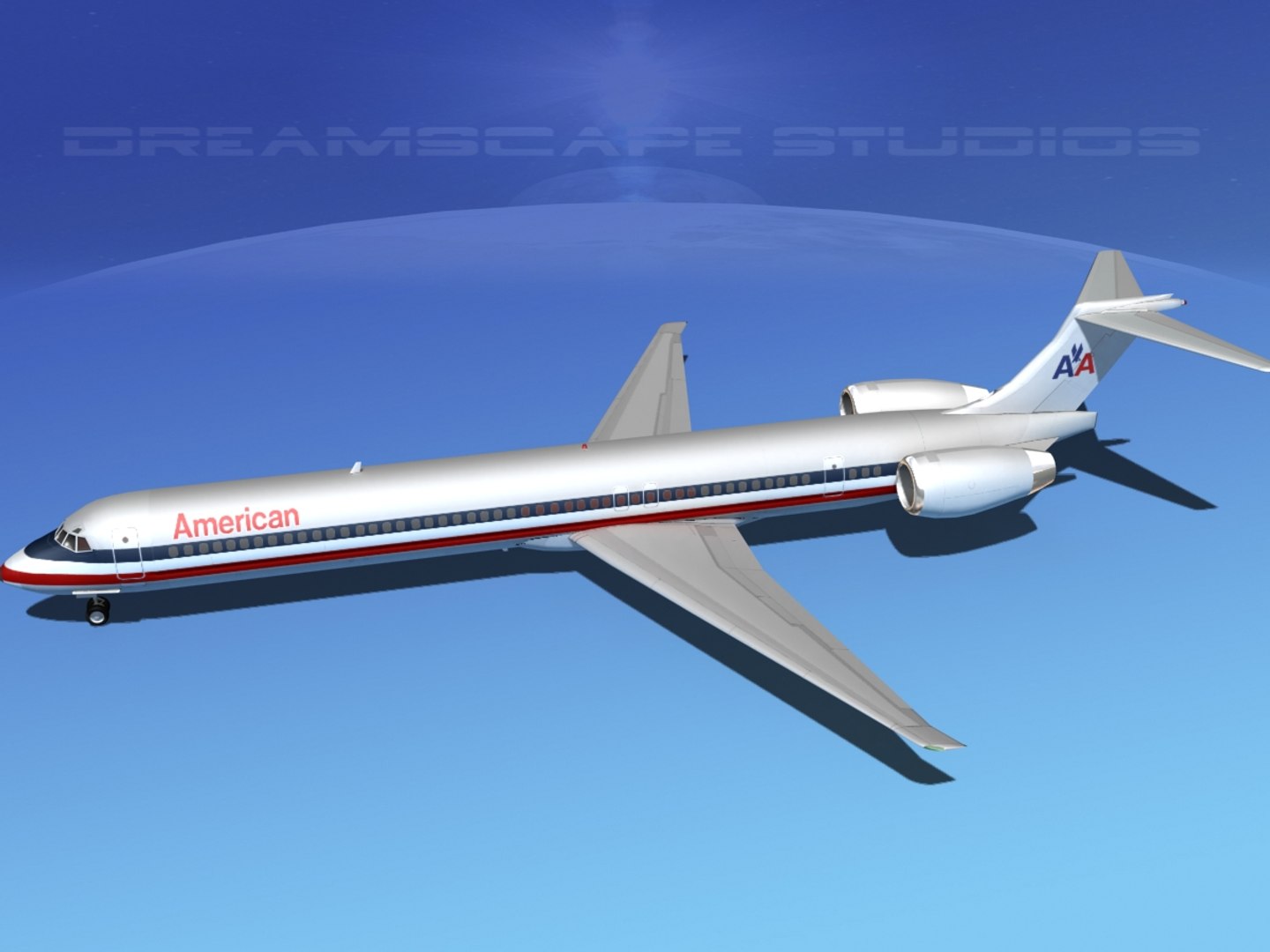 3d Model Of Mcdonnell Douglas Md-80 Airliners