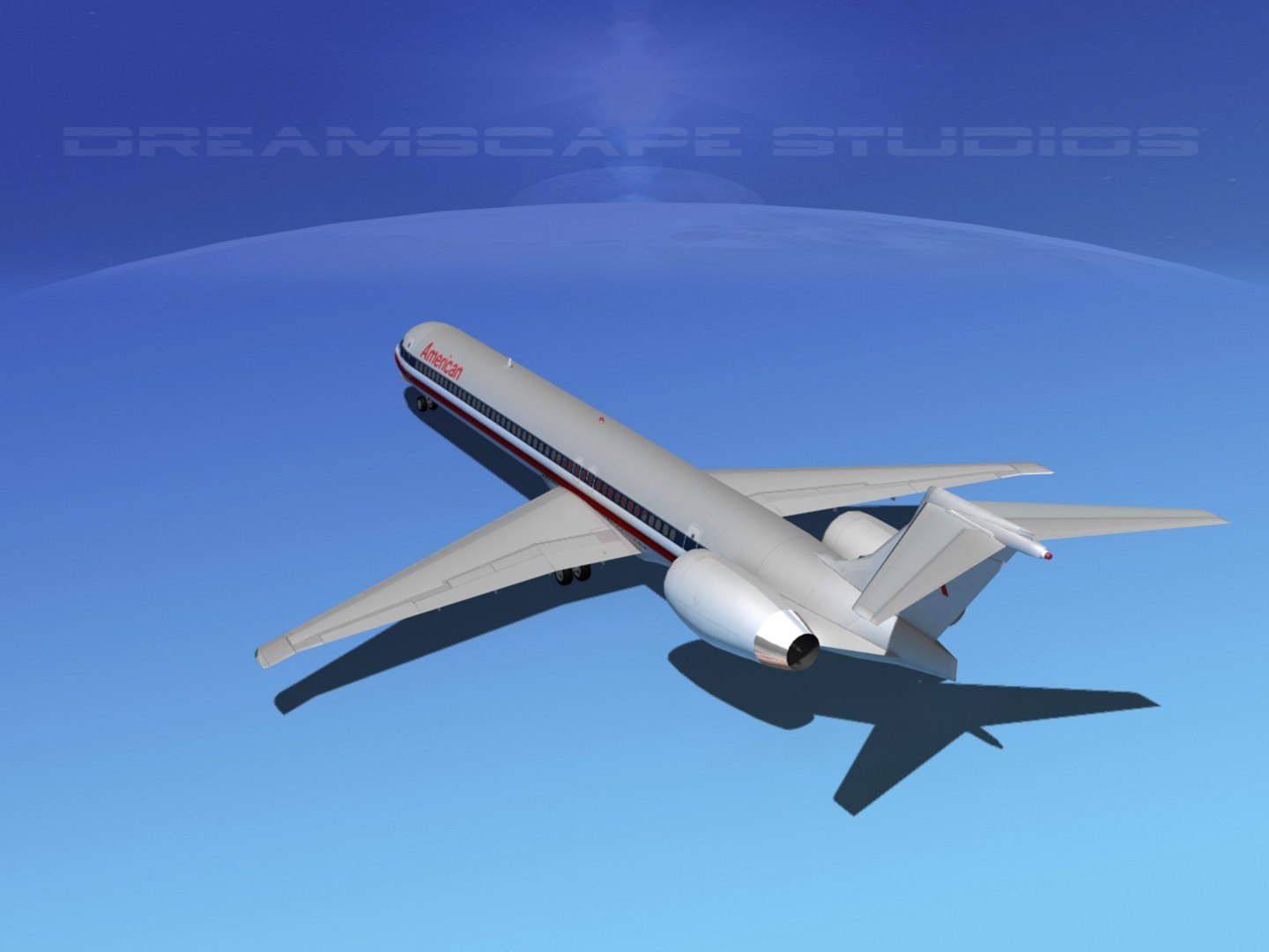 3d Model Of Mcdonnell Douglas Md-80 Airliners