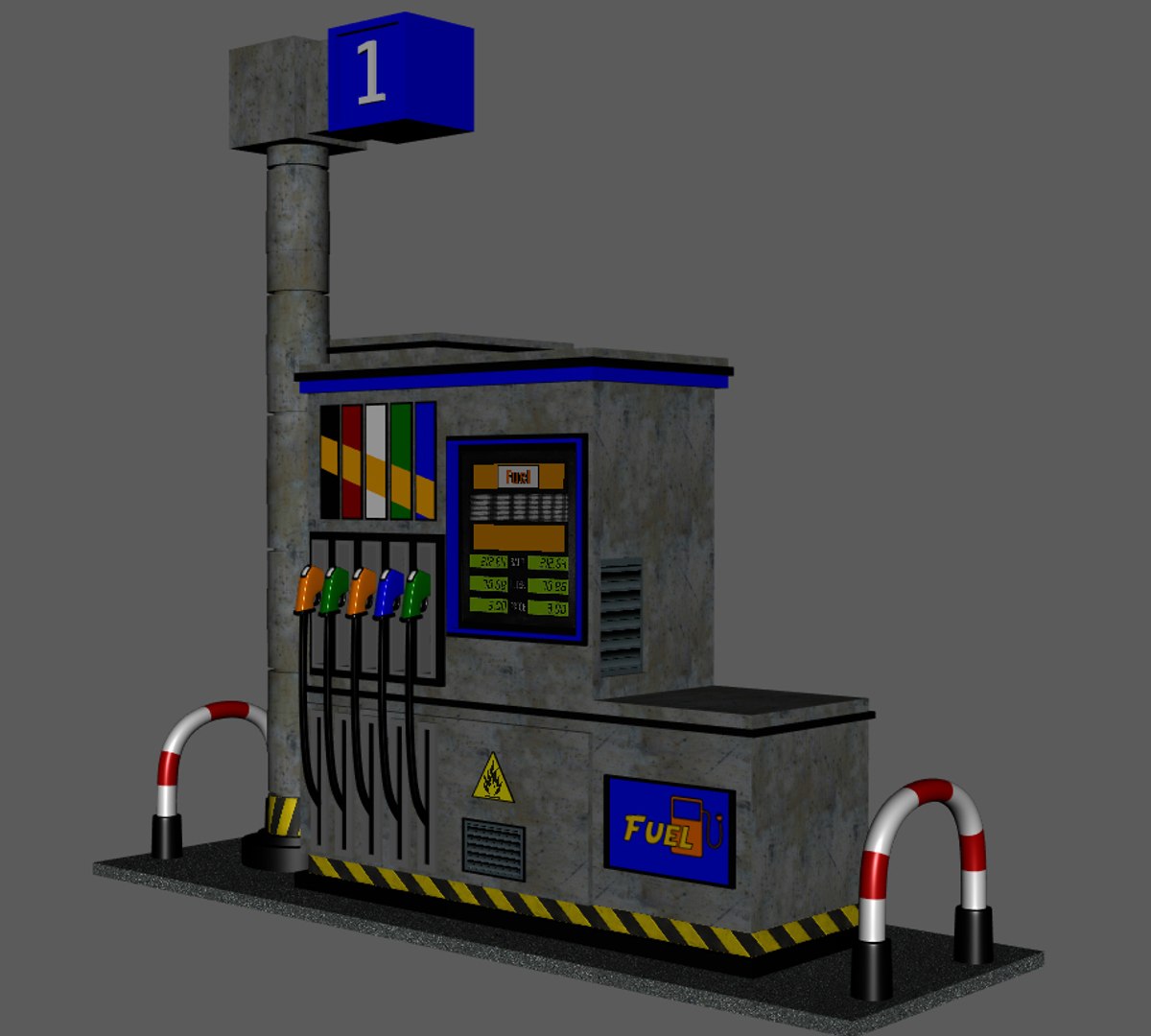 3D Gasoline Gas Pump Model - TurboSquid 1171343