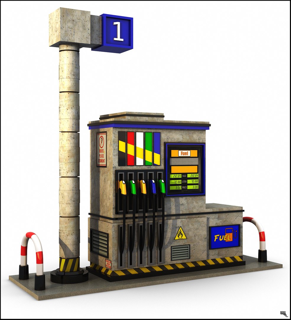 3D Gasoline Gas Pump Model - TurboSquid 1171343