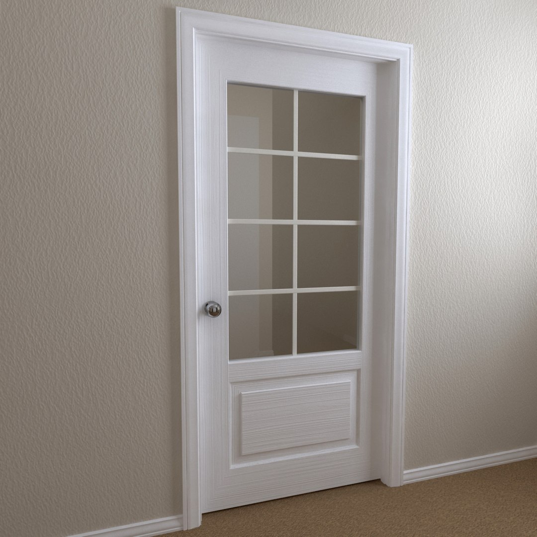 3d Interior Door - 2-panel Model