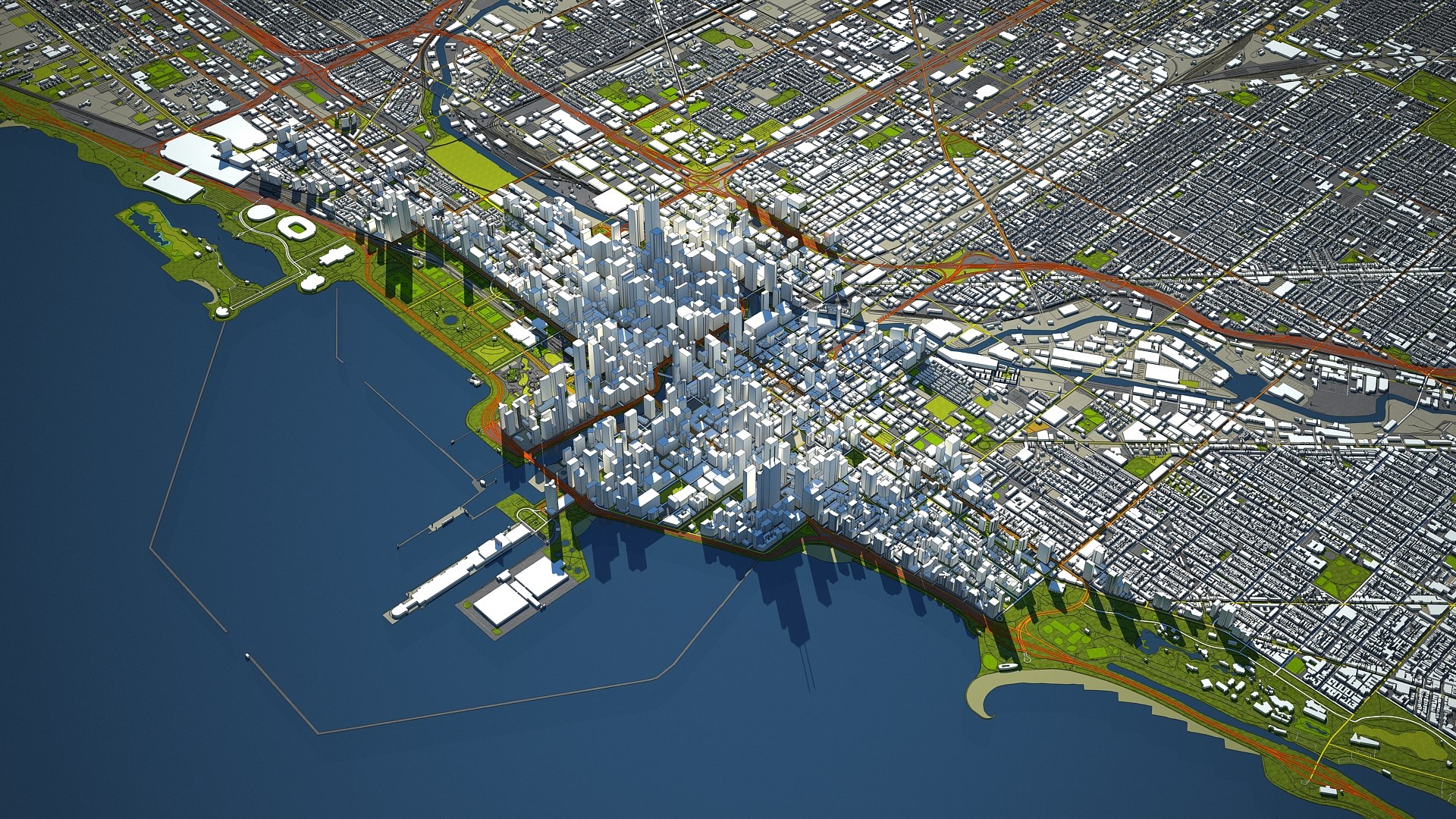3D Model Chicago Skyline - TurboSquid 1506068