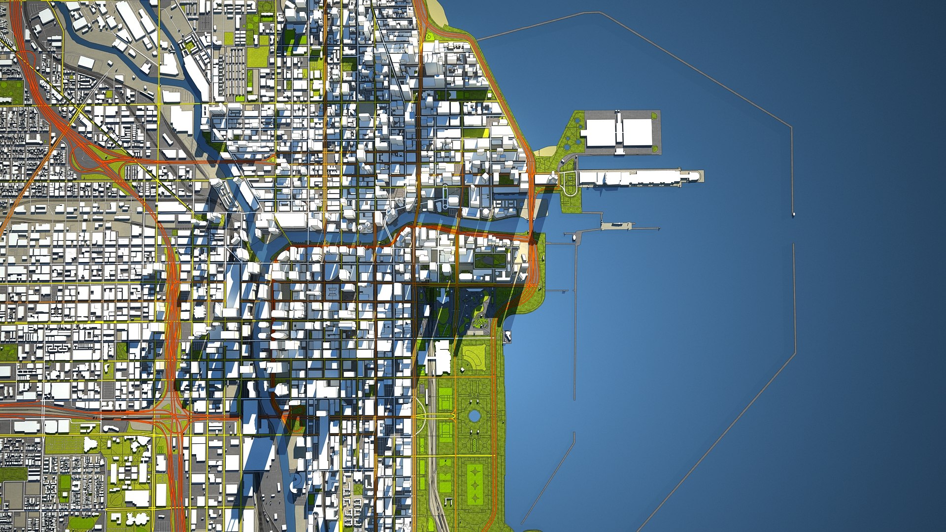 3D Model Chicago Skyline - TurboSquid 1506068