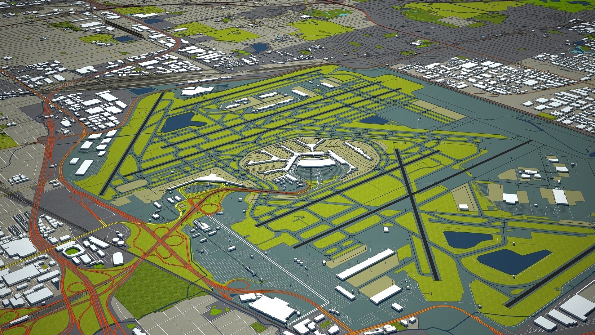 3D Model Chicago Skyline - TurboSquid 1506068