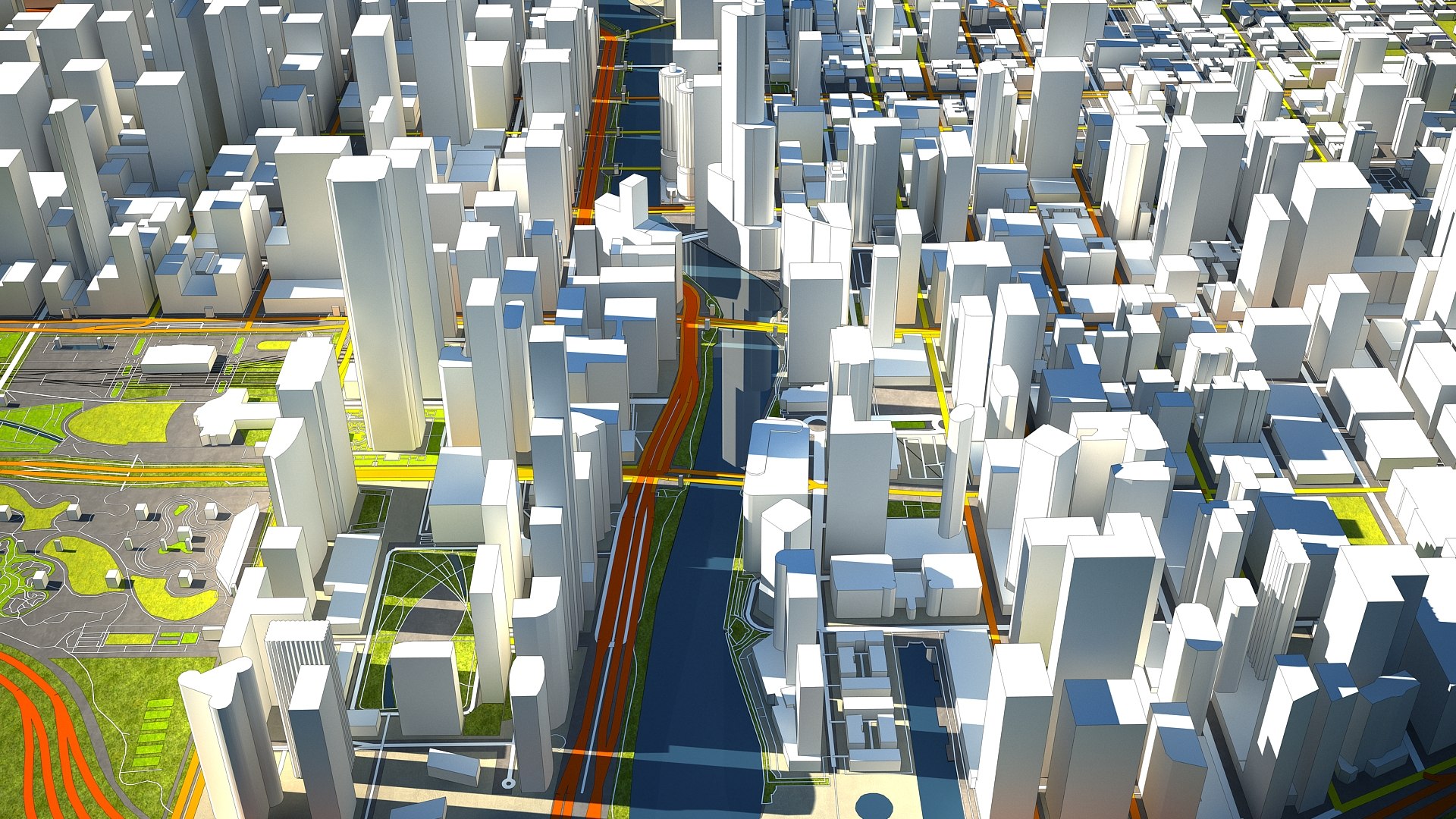 3D Model Chicago Skyline - TurboSquid 1506068