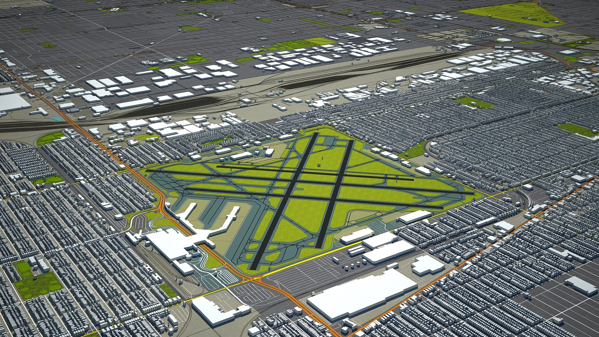 3D Model Chicago Skyline - TurboSquid 1506068