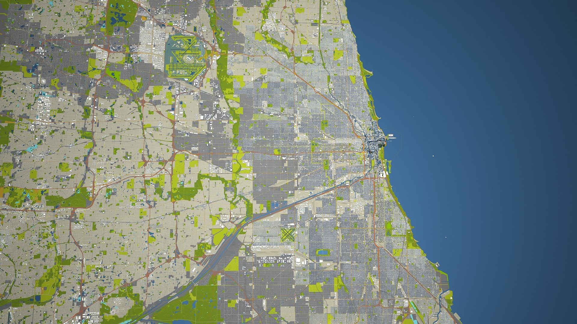 3D Model Chicago Skyline - TurboSquid 1506068