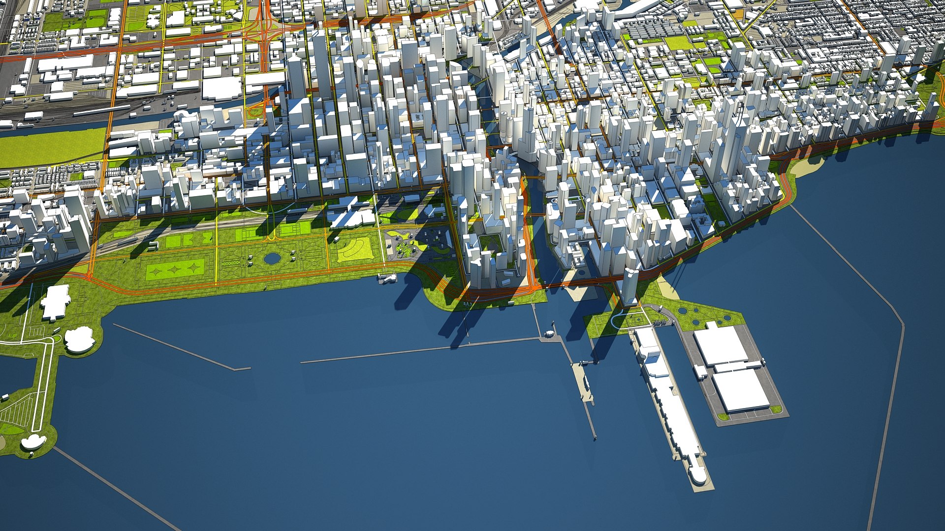 3D Model Chicago Skyline - TurboSquid 1506068