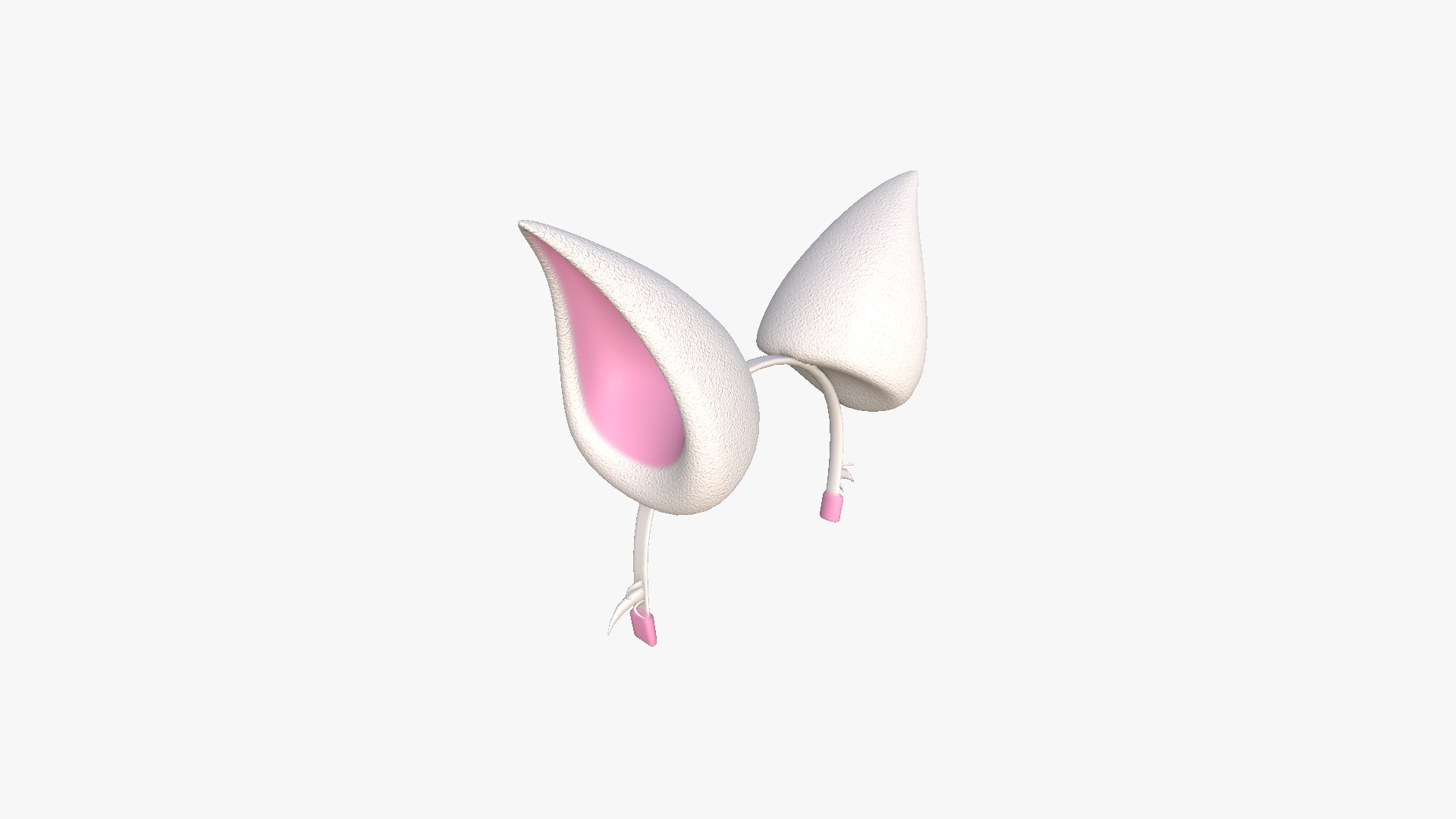 3D Furry Ears Tiara F06 White - Headband Character Design - TurboSquid ...