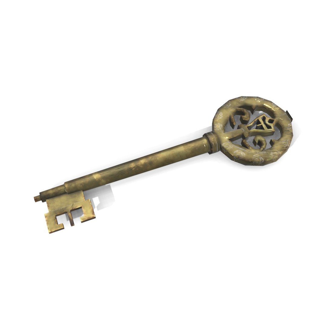 Low Poly Ornate Key 3D Model - TurboSquid 2254994