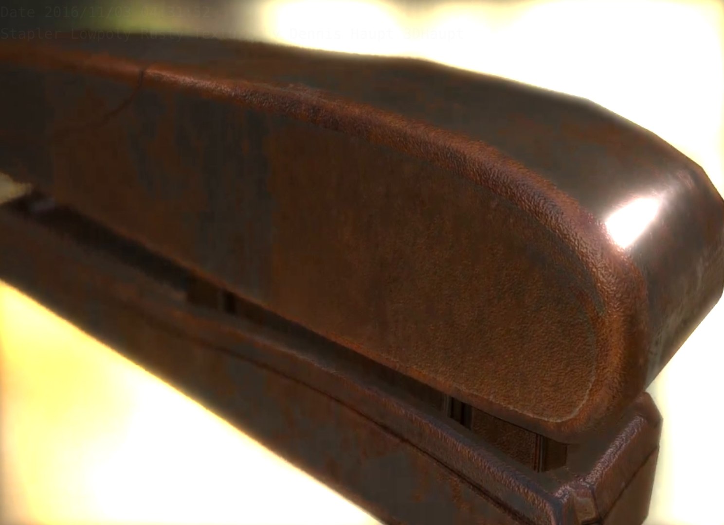 stapler rigged rusty 3d model