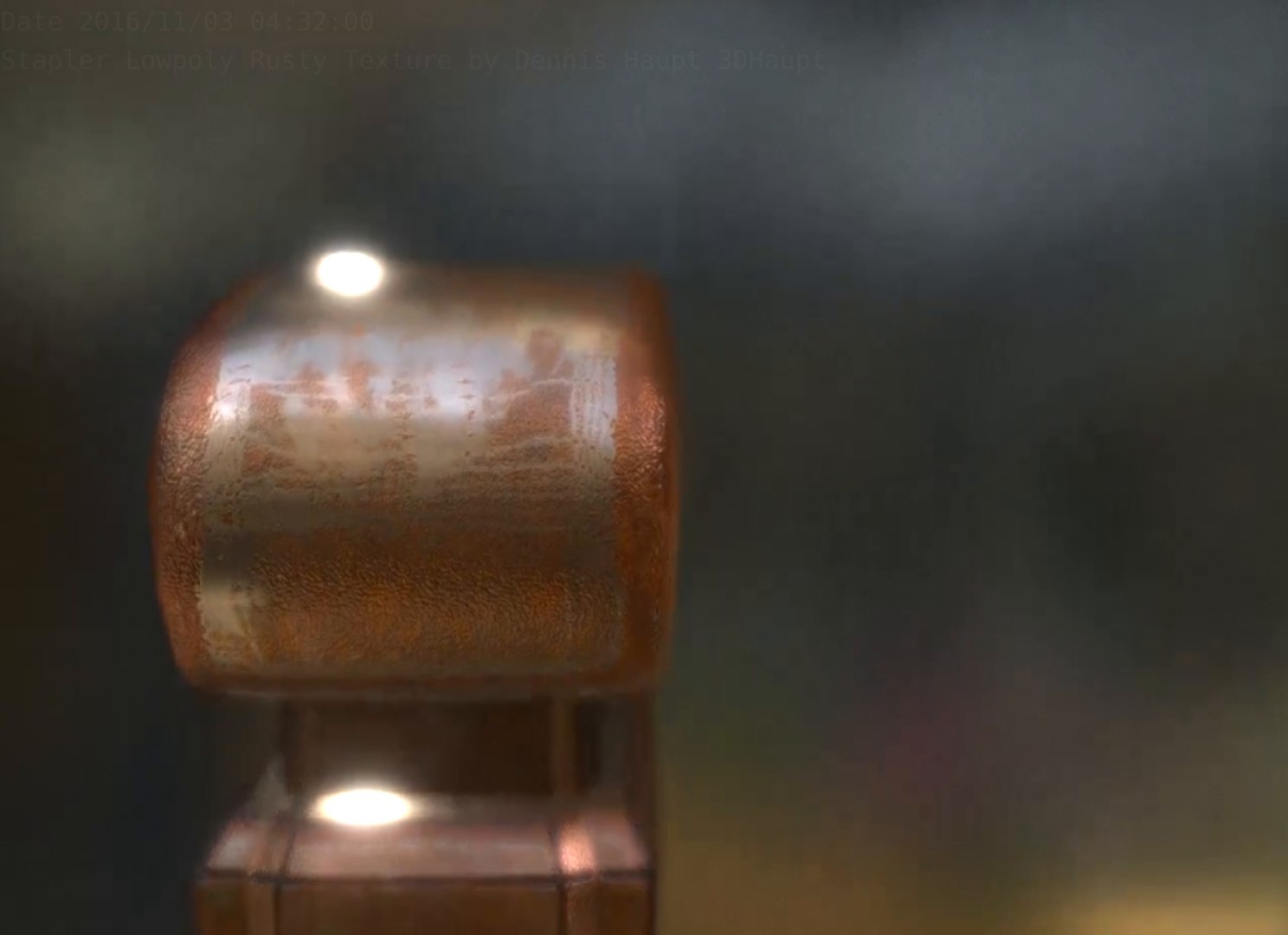 stapler rigged rusty 3d model