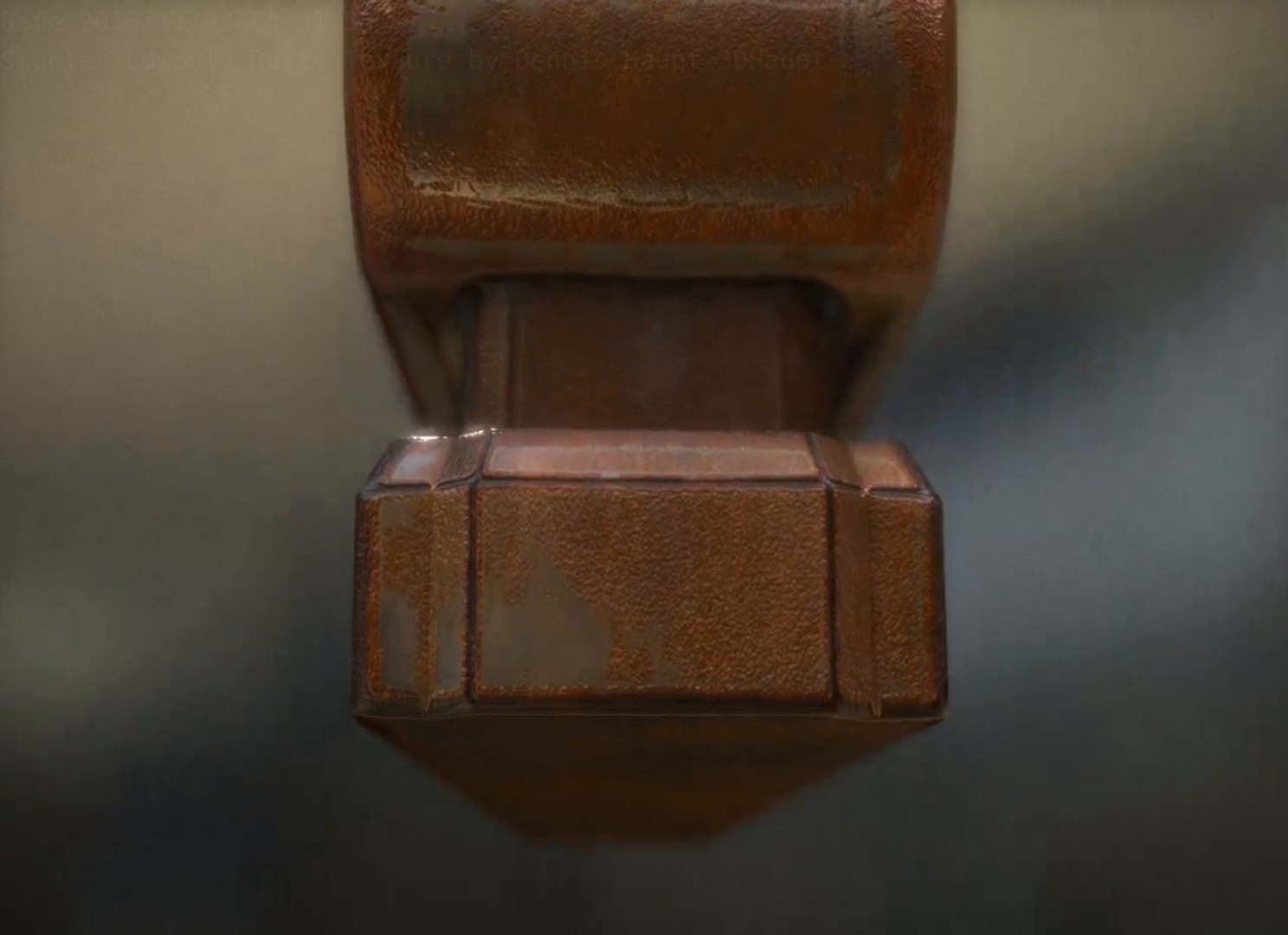 stapler rigged rusty 3d model