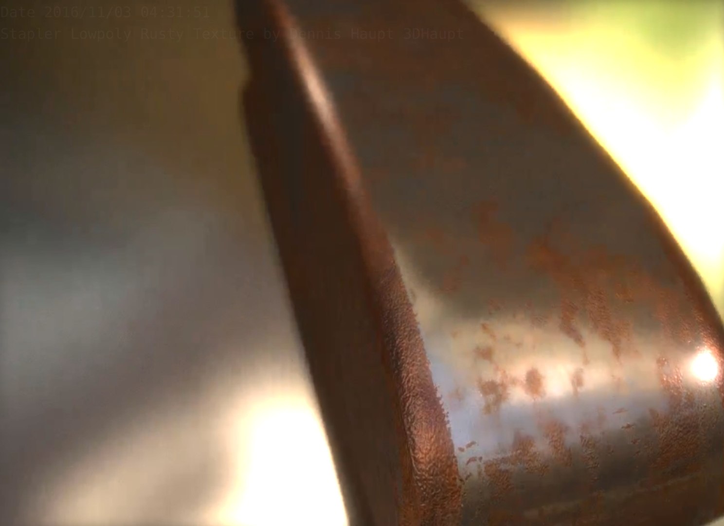 stapler rigged rusty 3d model