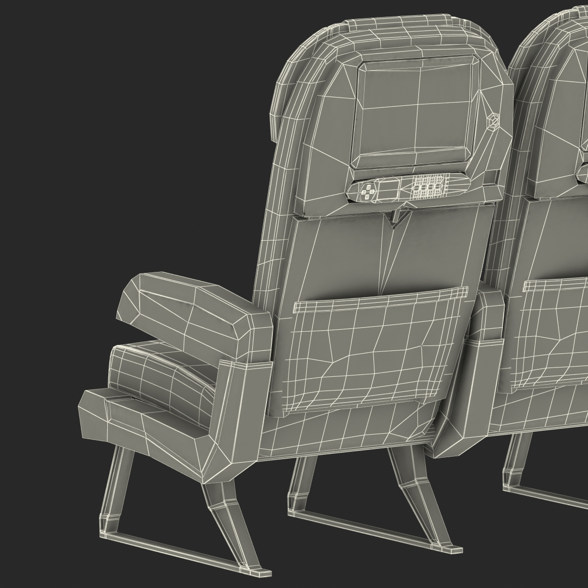 aircraft passenger seats 2 3d model