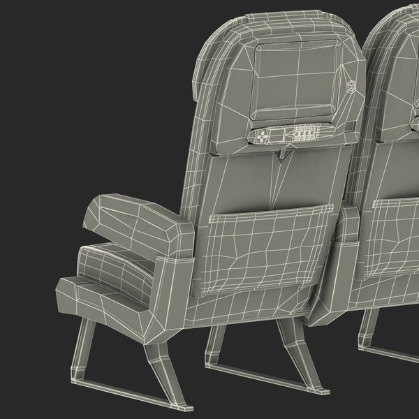aircraft passenger seats 2 3d model