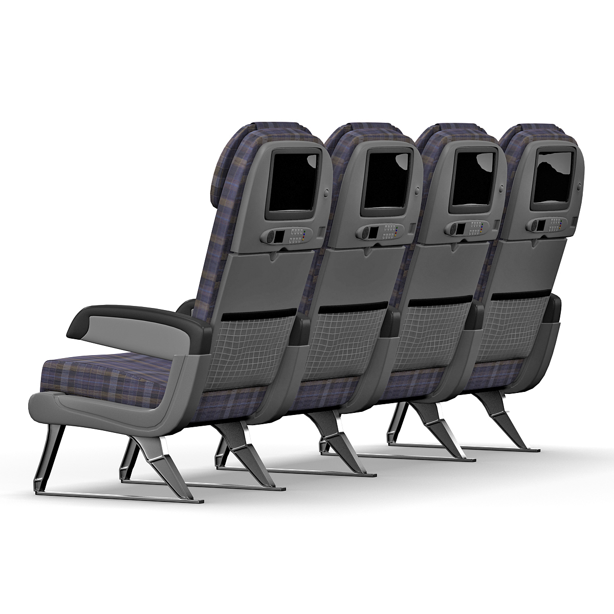 aircraft passenger seats 2 3d model