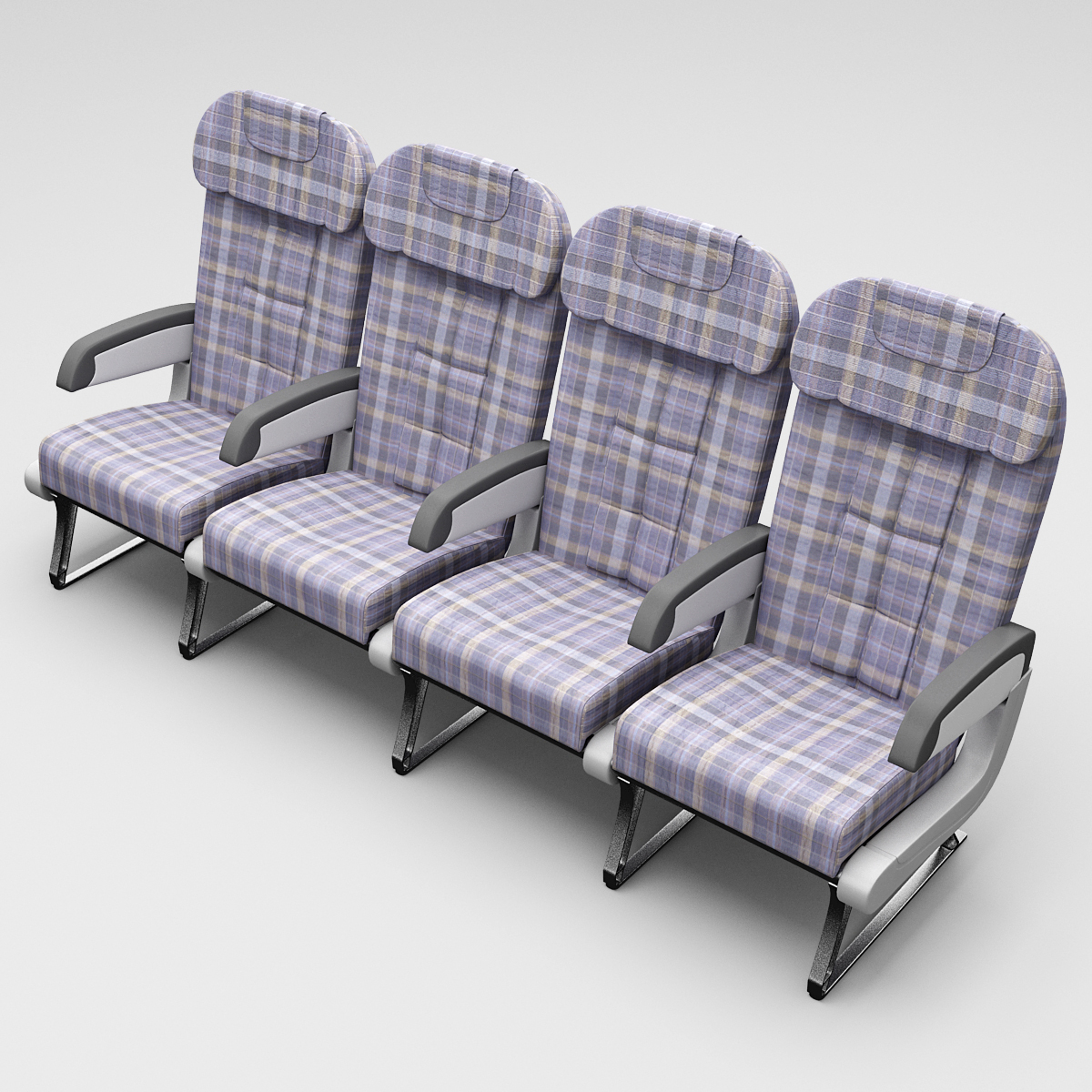 aircraft passenger seats 2 3d model
