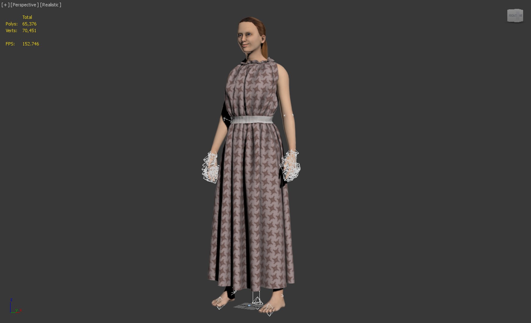 3D Character Female Clothing Dress - TurboSquid 1598903