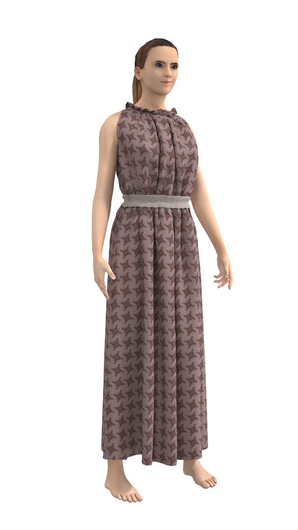 3D Character Female Clothing Dress - TurboSquid 1598903