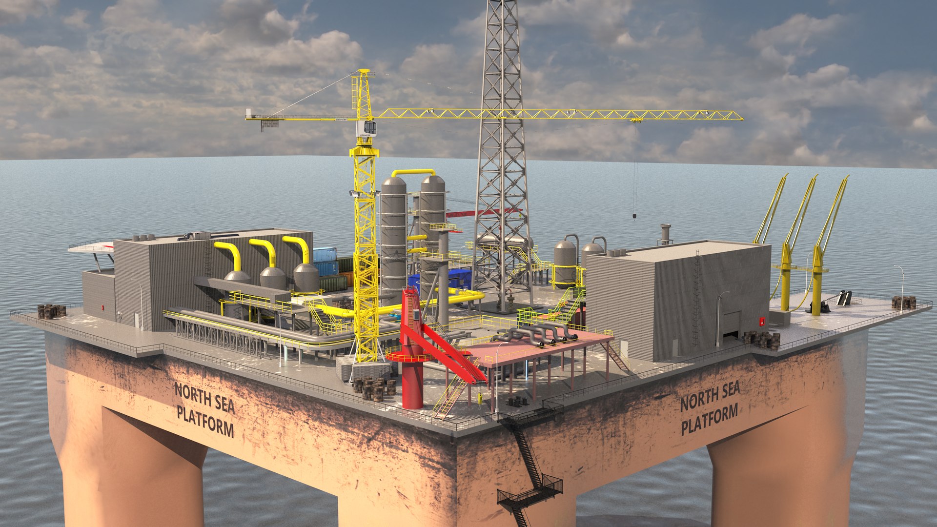Lng port rig 3D model - TurboSquid 1706992
