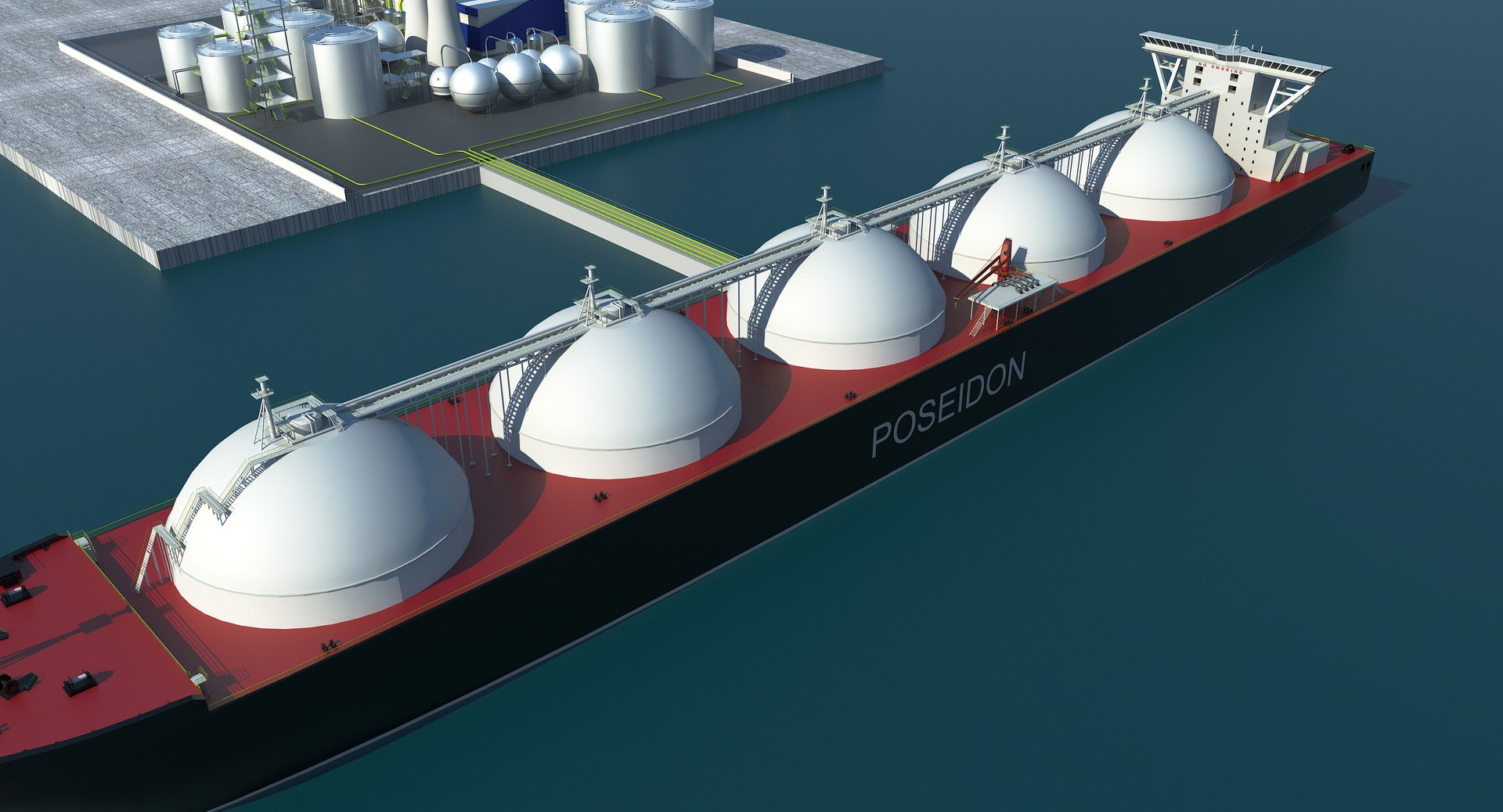 Lng port rig 3D model - TurboSquid 1706992