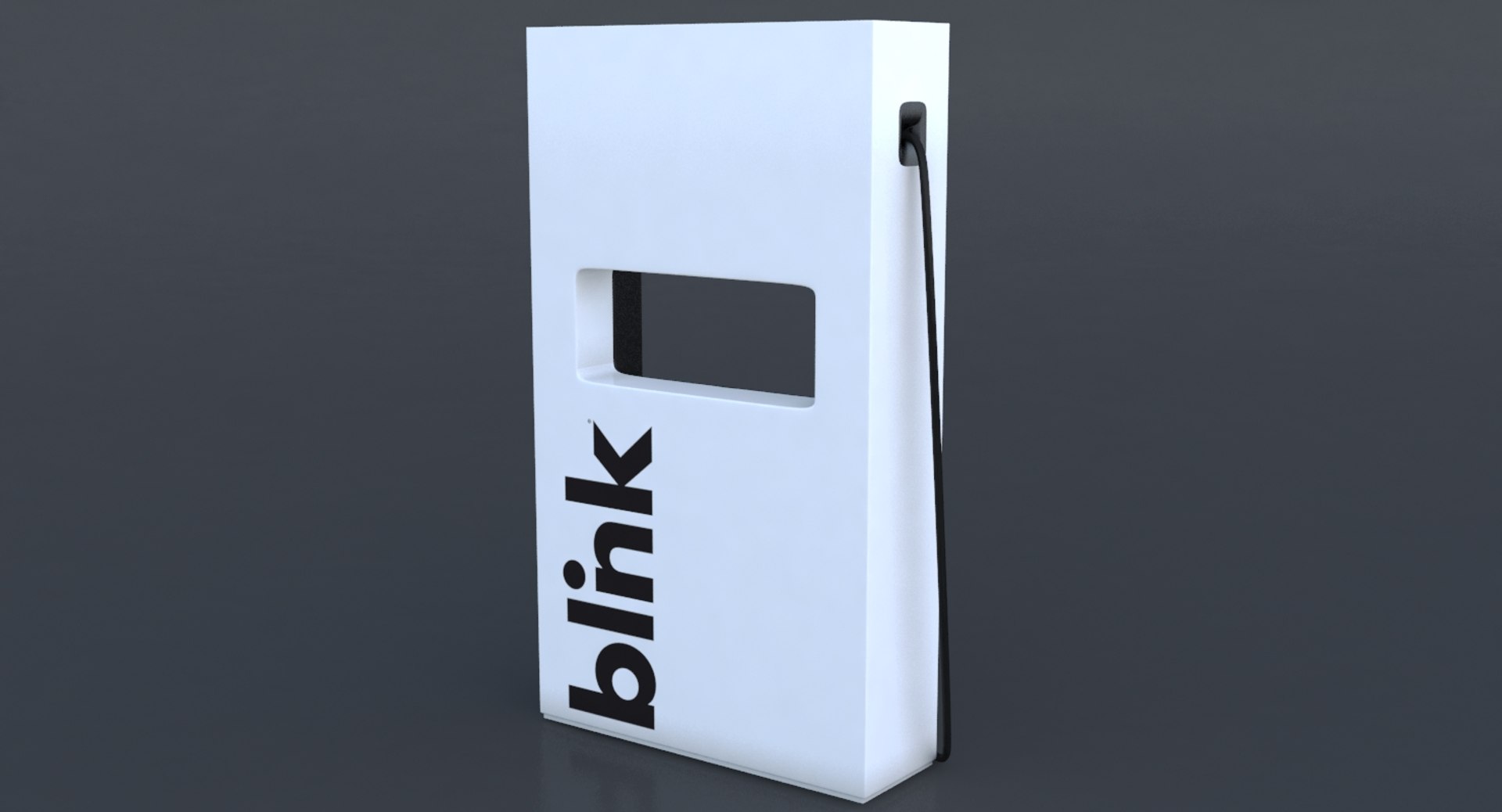 3d model of comercial ev charger blink