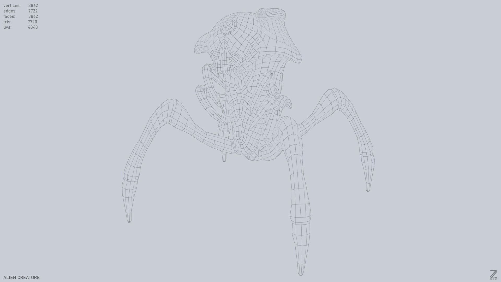 3D Alien Creature - TurboSquid 2297540