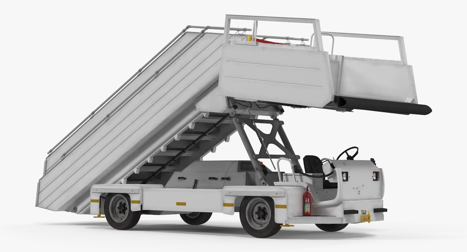 3d model of passenger boarding stairs vehicle