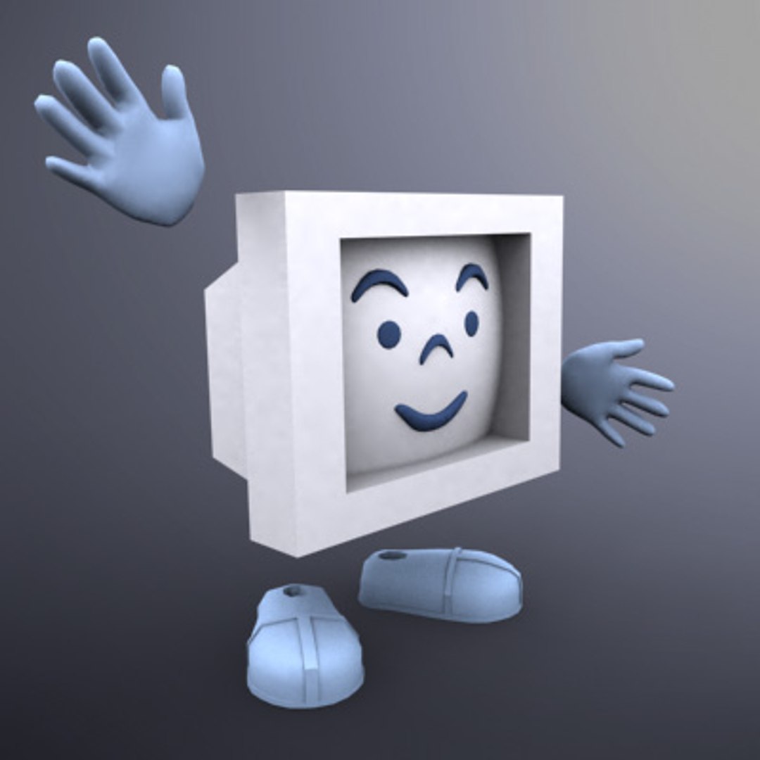 Cartoon Computer Obj