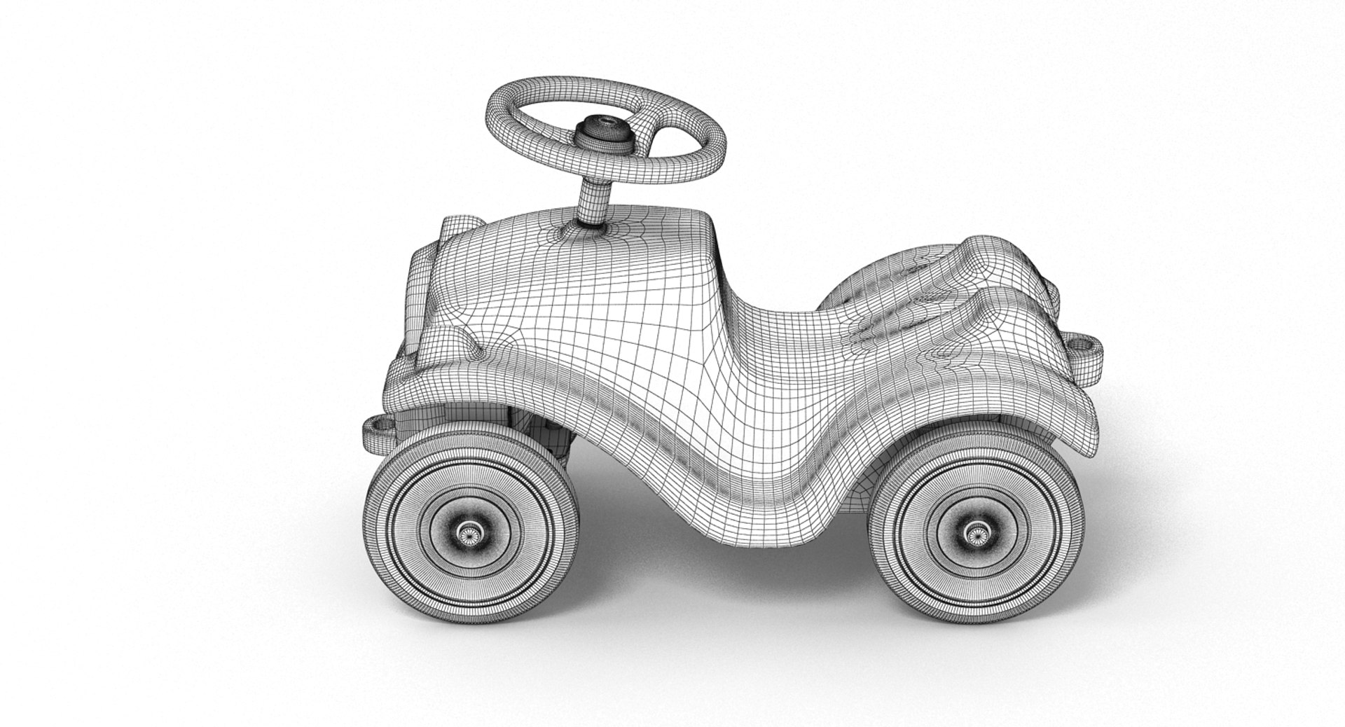 3d Model Of Generic Bobby Car Wheels