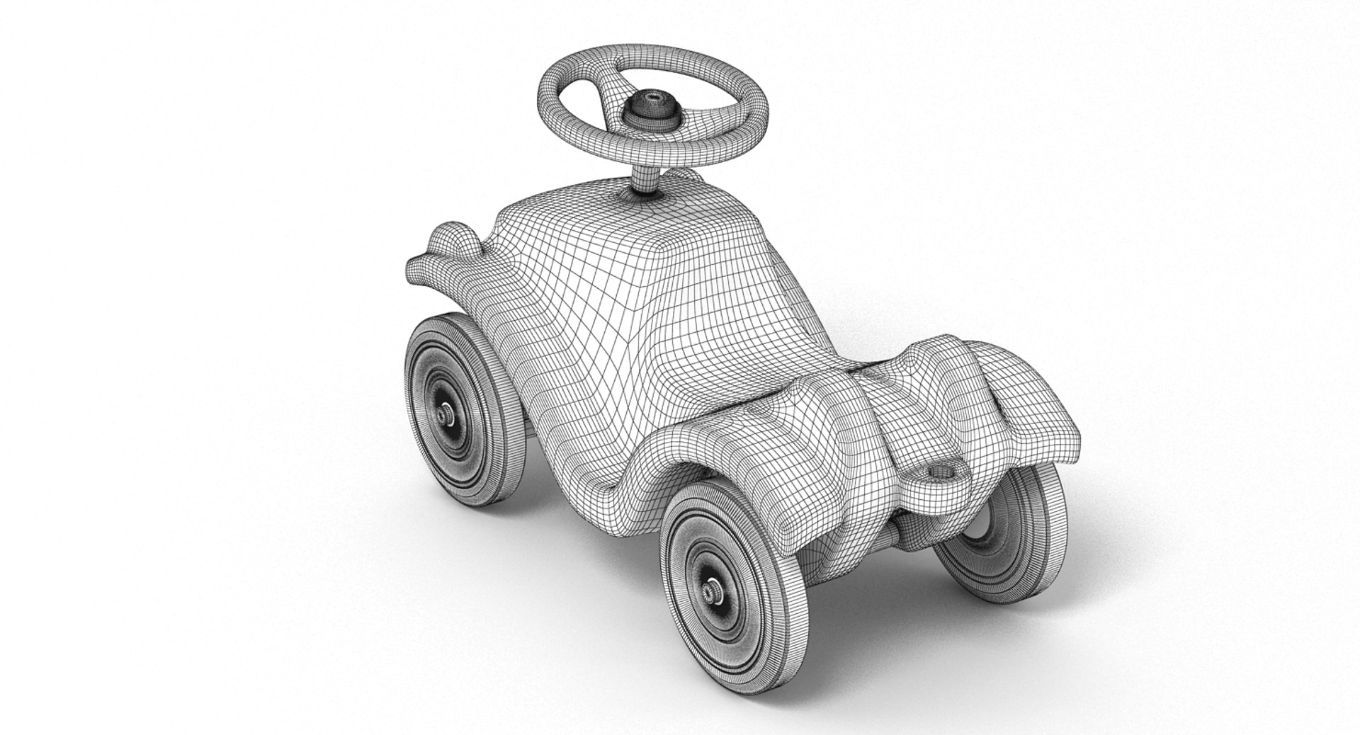 3d Model Of Generic Bobby Car Wheels