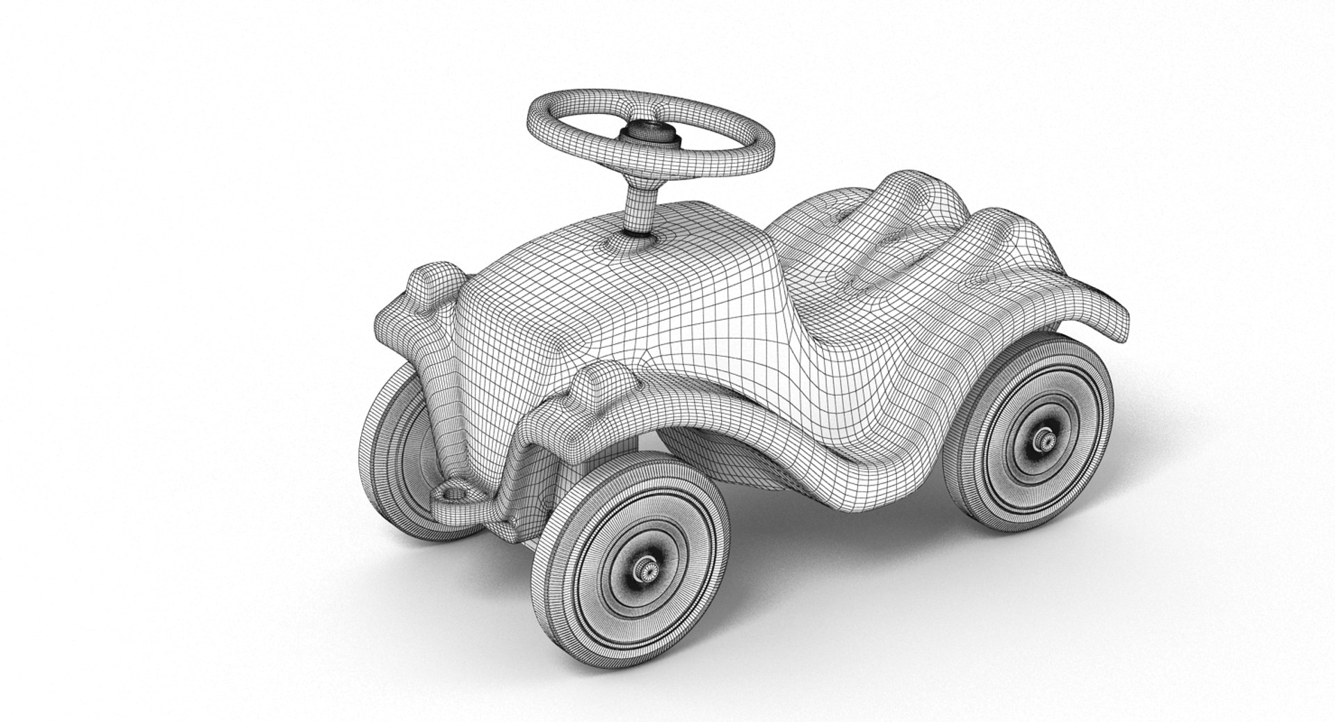 3d Model Of Generic Bobby Car Wheels