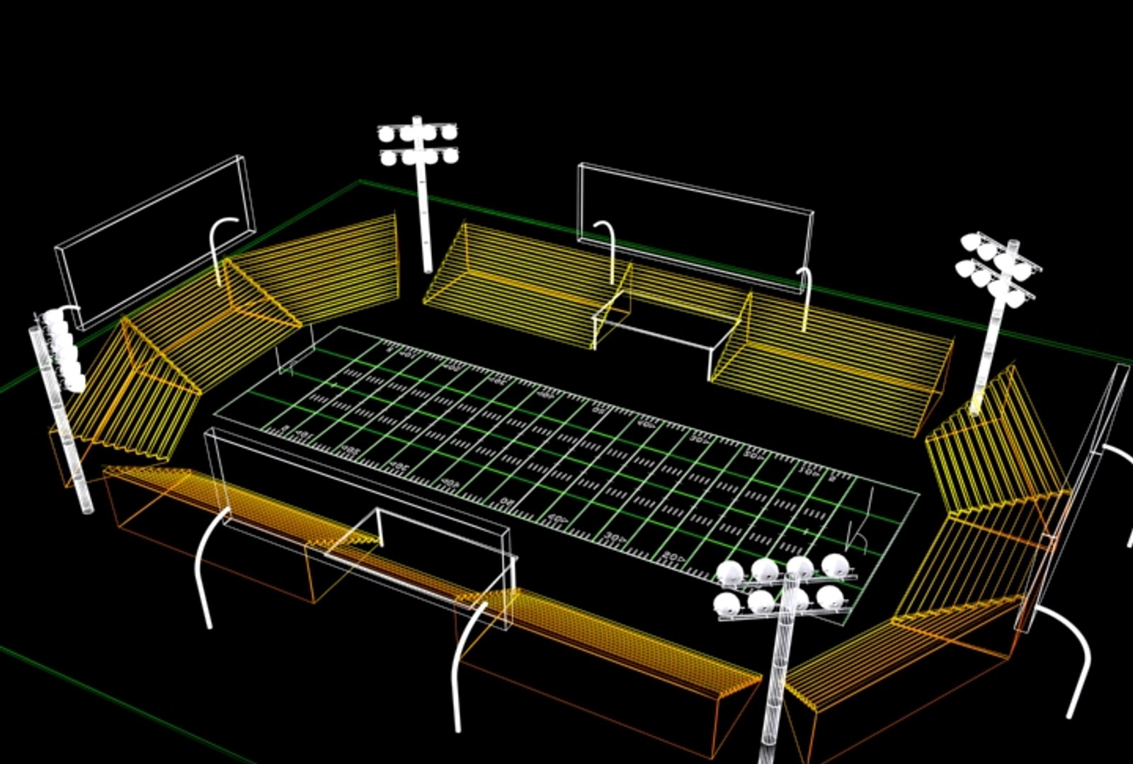 Football Field 3d Model