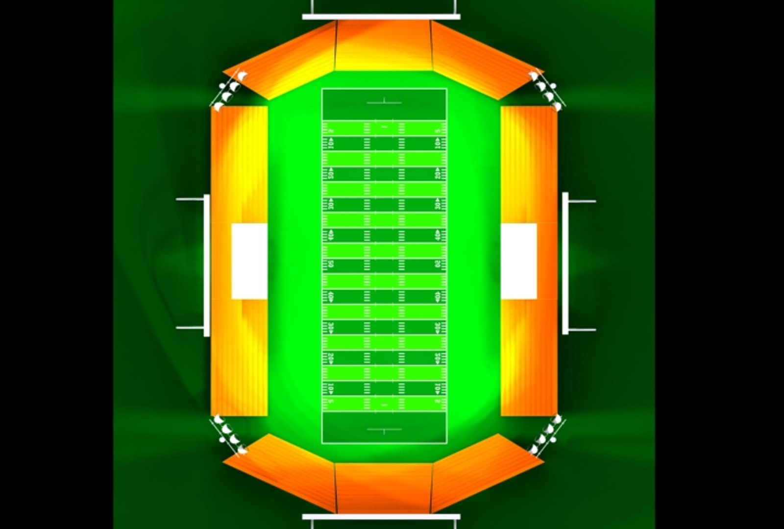 Football Field 3d Model