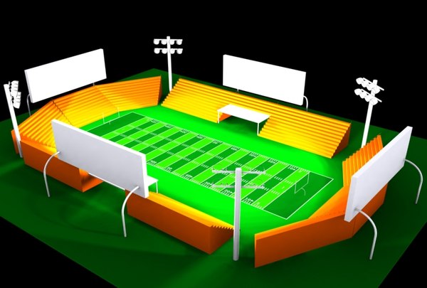 football field 3d model