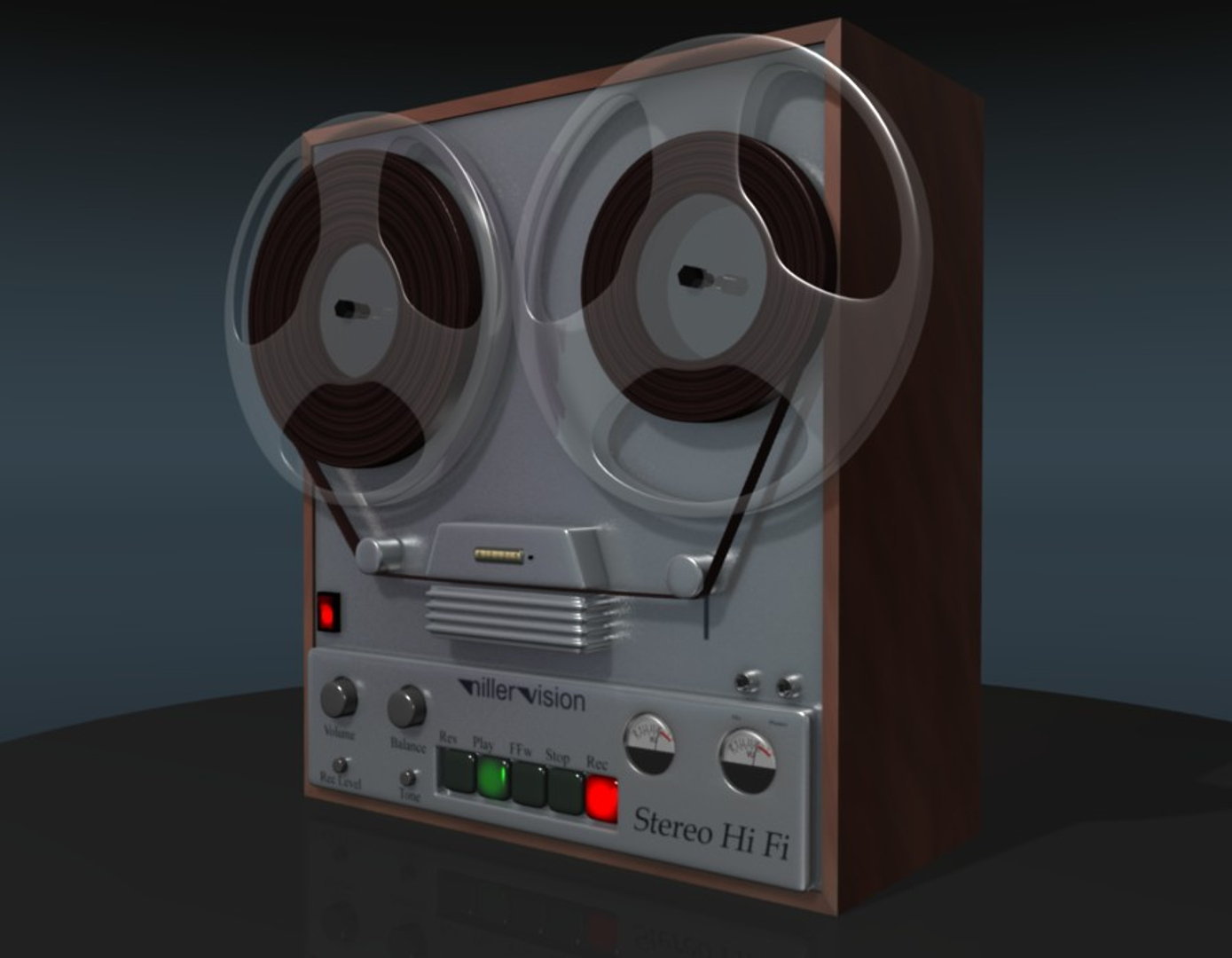3d Model Reel Tape Recorder