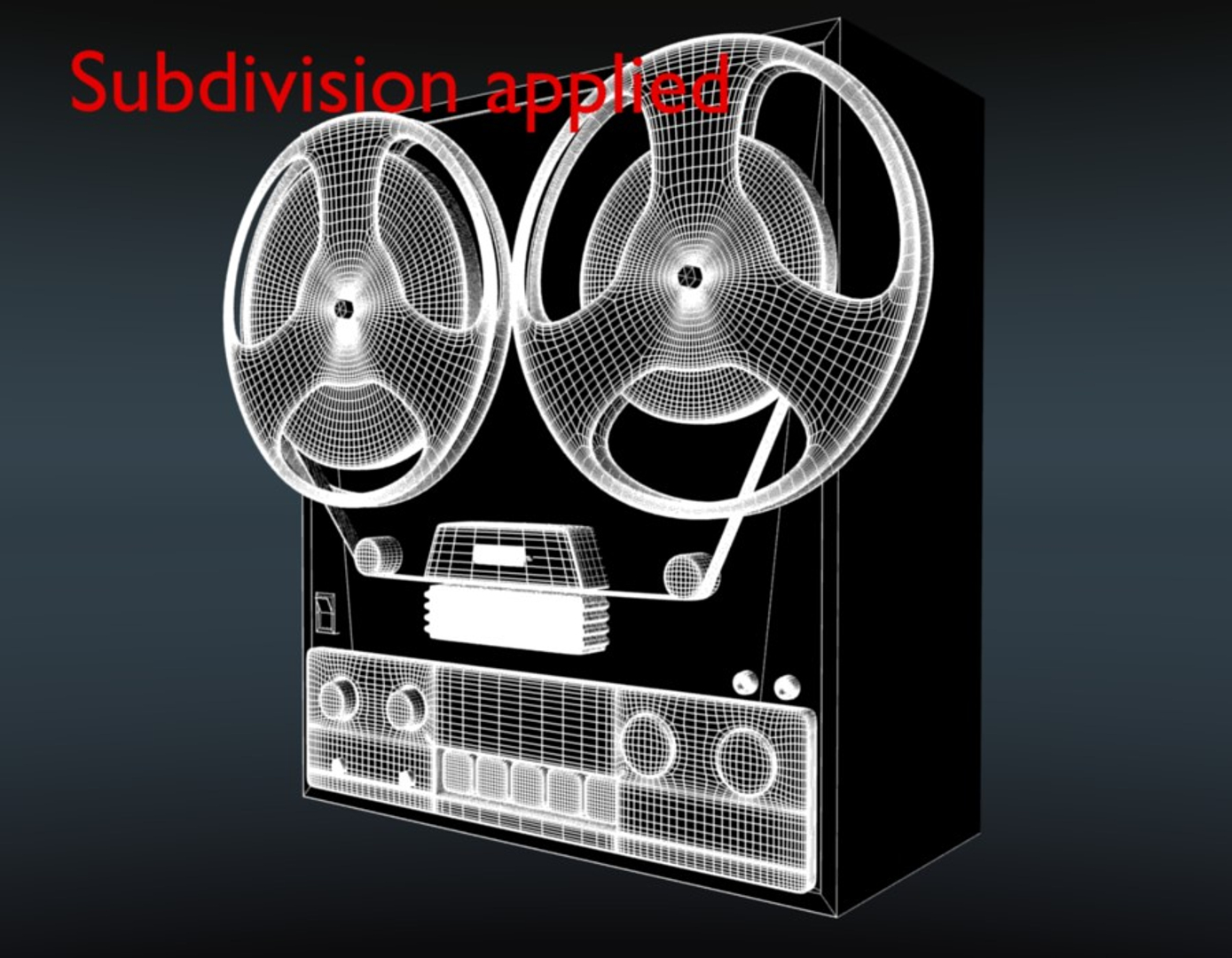 3d Model Reel Tape Recorder
