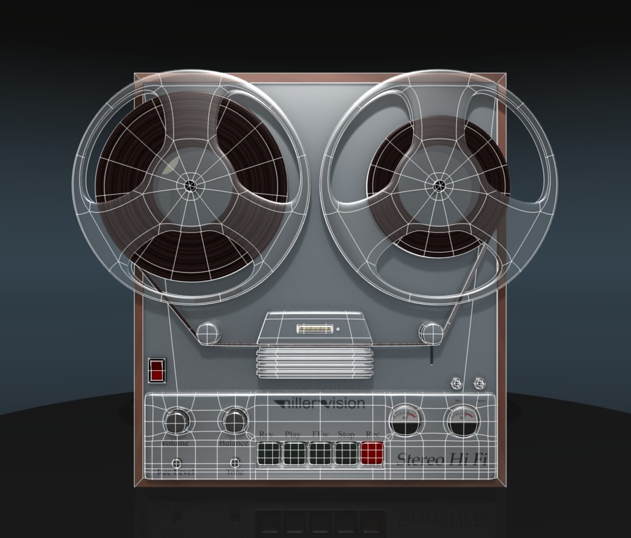 3d Model Reel Tape Recorder