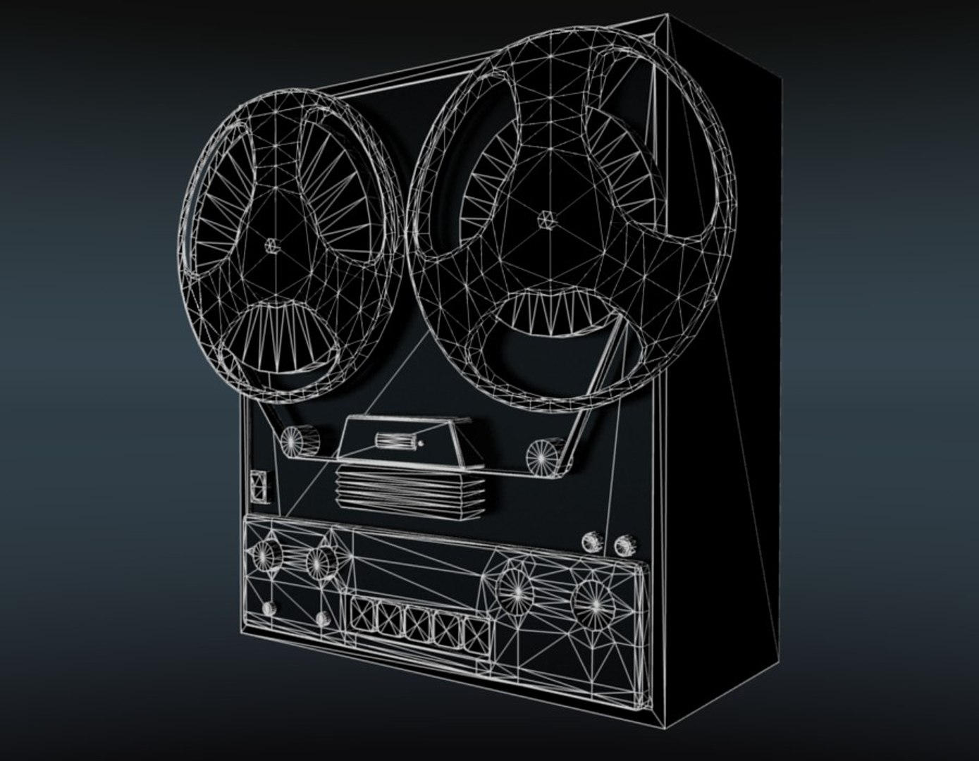3d Model Reel Tape Recorder